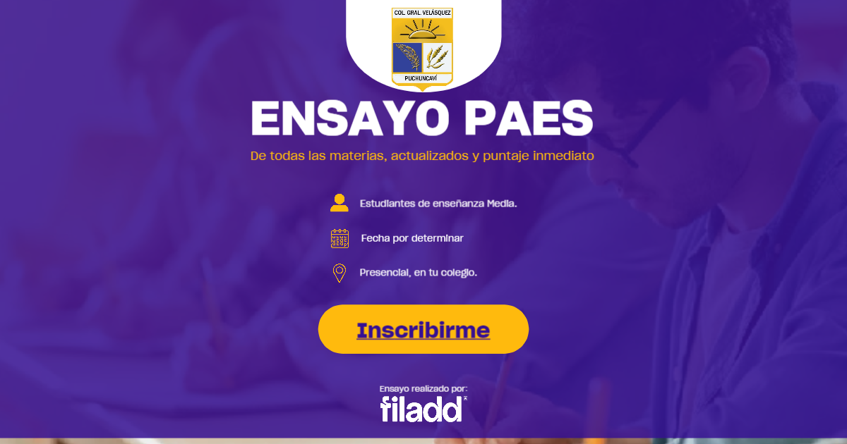 Colegio General José Velásquez Bórquez | Inscripciones